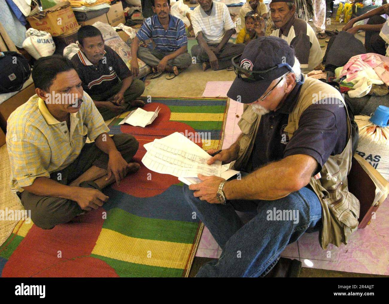 US Navy Lynn Thomas, a member of the Disaster Assistance Response Team ...