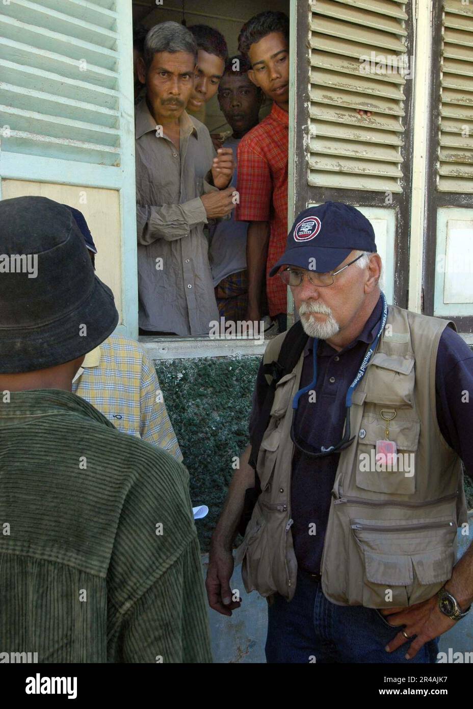 US Navy Lynn Thomas, a member of the Disaster Assistance Response Team ...