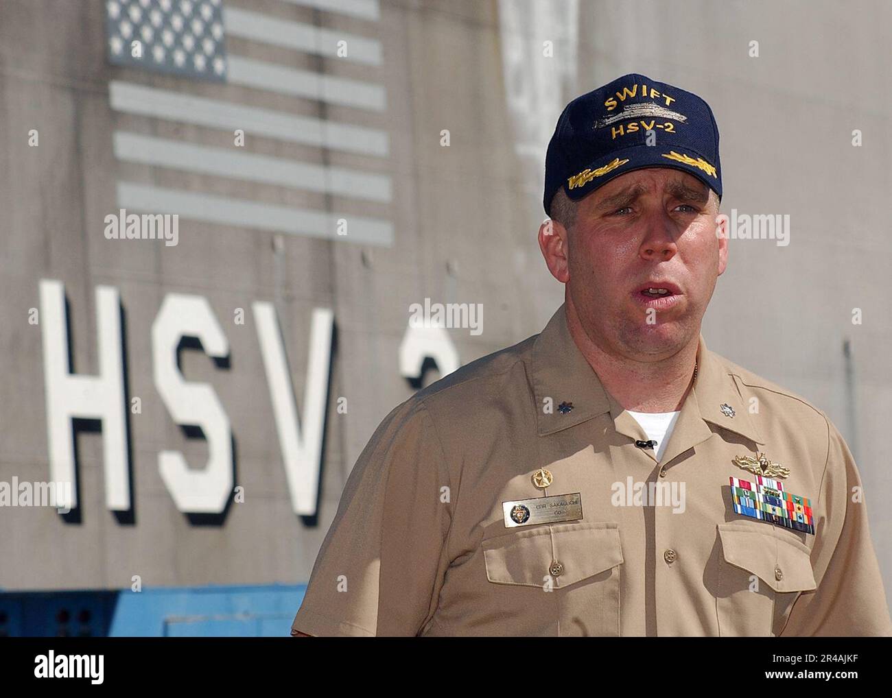 US Navy Commanding Officer, High Speed Vessel Two (HSV-2) Swift, Cmdr ...