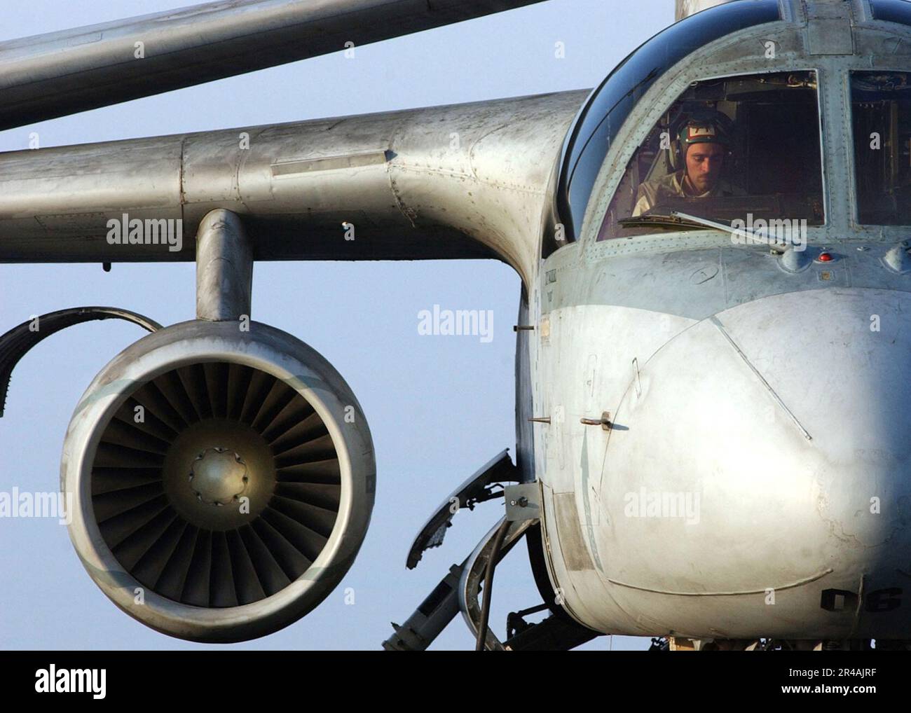 US Navy A Sailor performs routine maintenance on an S-3B Viking aboard ...
