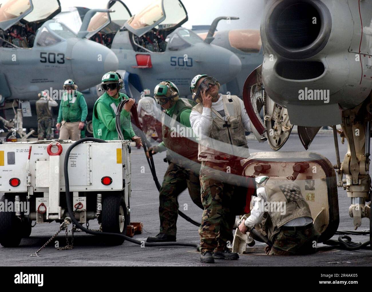 US Navy Sailors, assigned to the Seahawks of Carrier Airborne Early ...