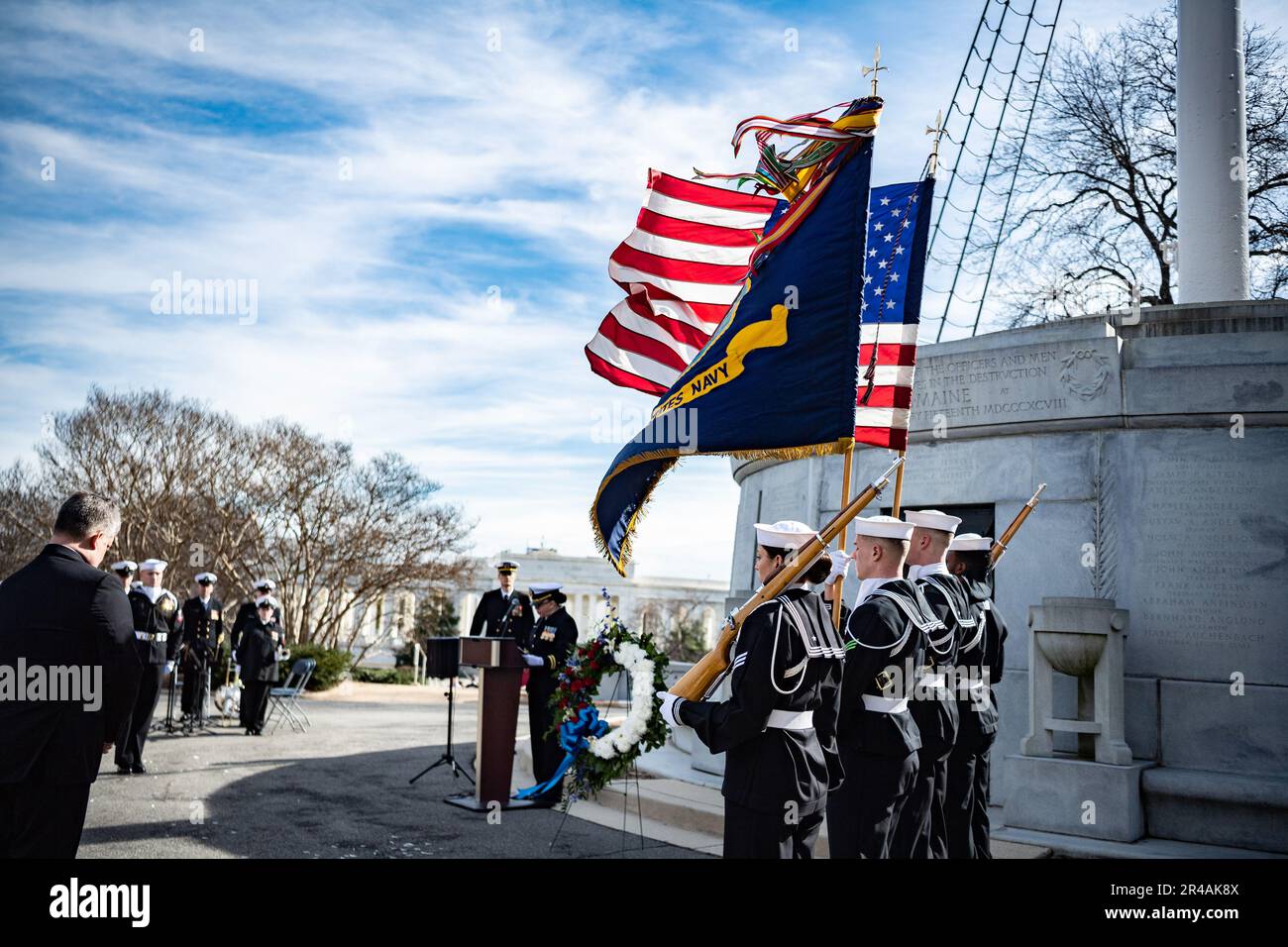 A ceremony commemorating the 125th anniversary of the sinking of the ...