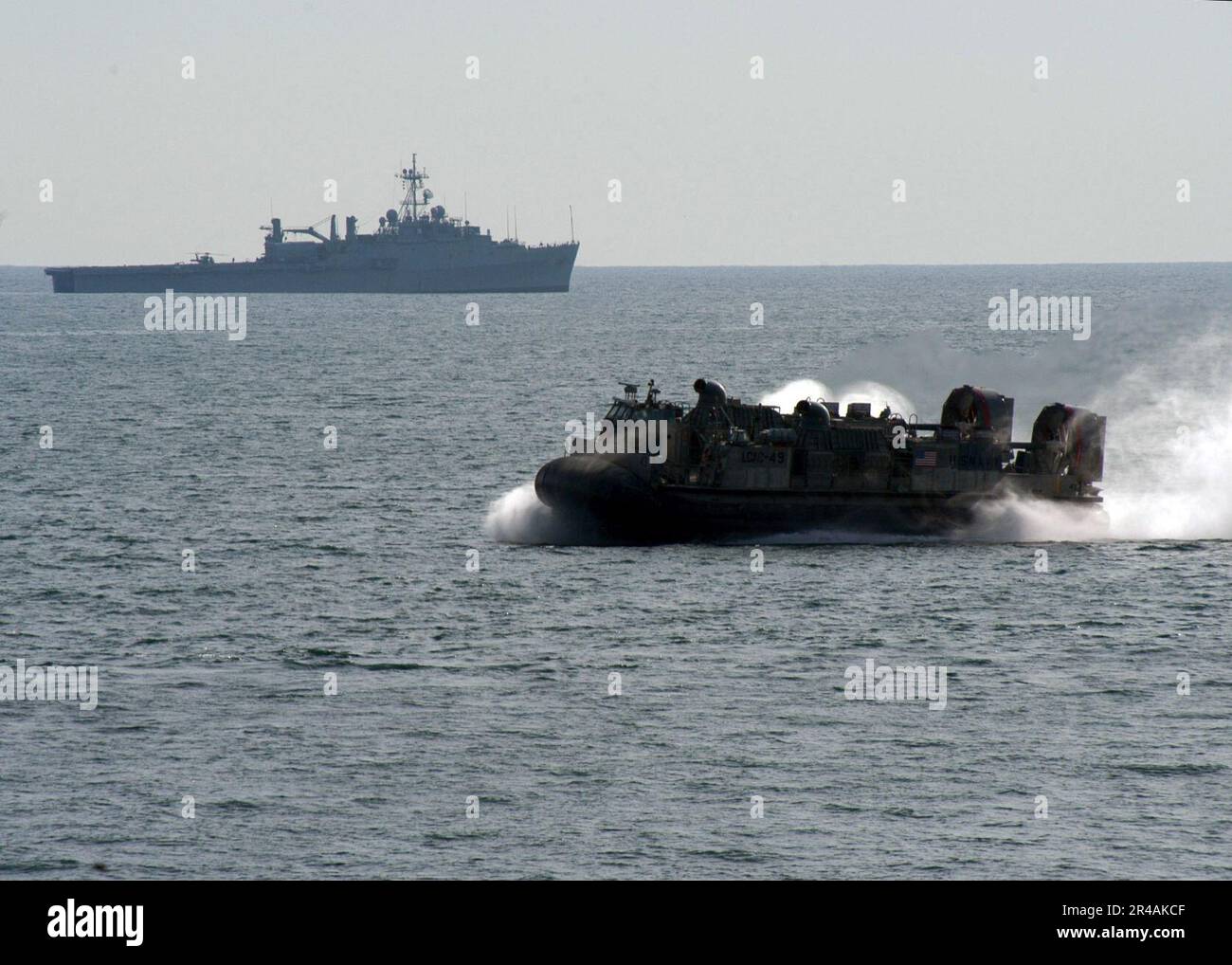US Navy A Landing Craft Air Cushion (LCAC), assigned to Assault Craft ...
