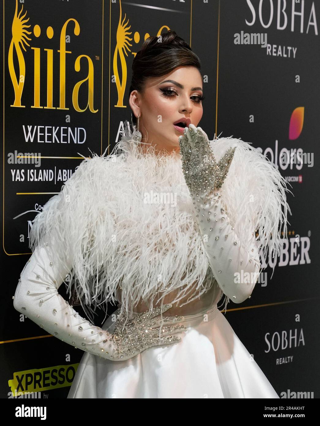 Bollywood actress Urvashi Rautela arrives to attend the 23rd ...