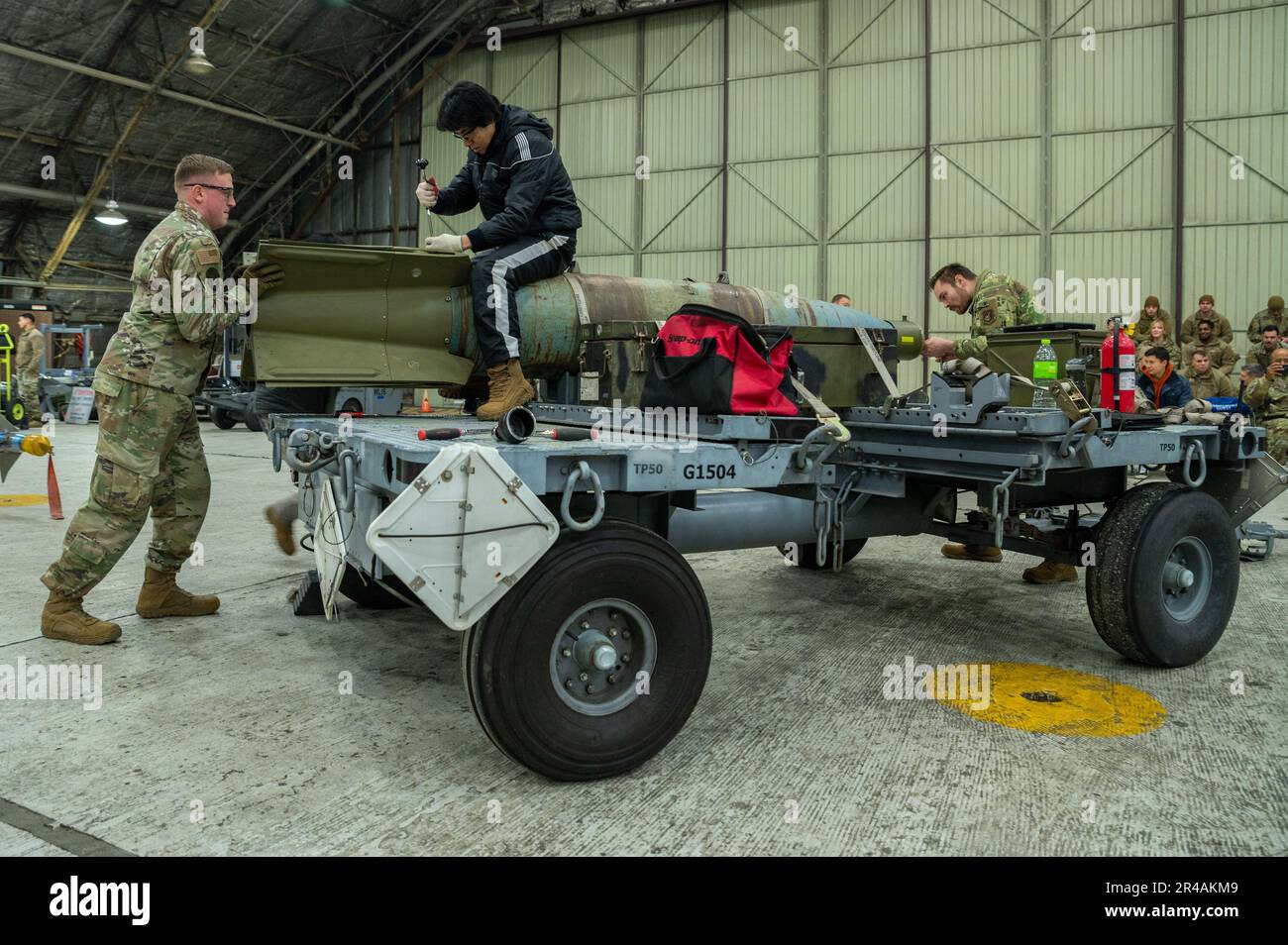 Ammo bomb-building Team One consisting of U.S. Air Force Tech. Sgt ...