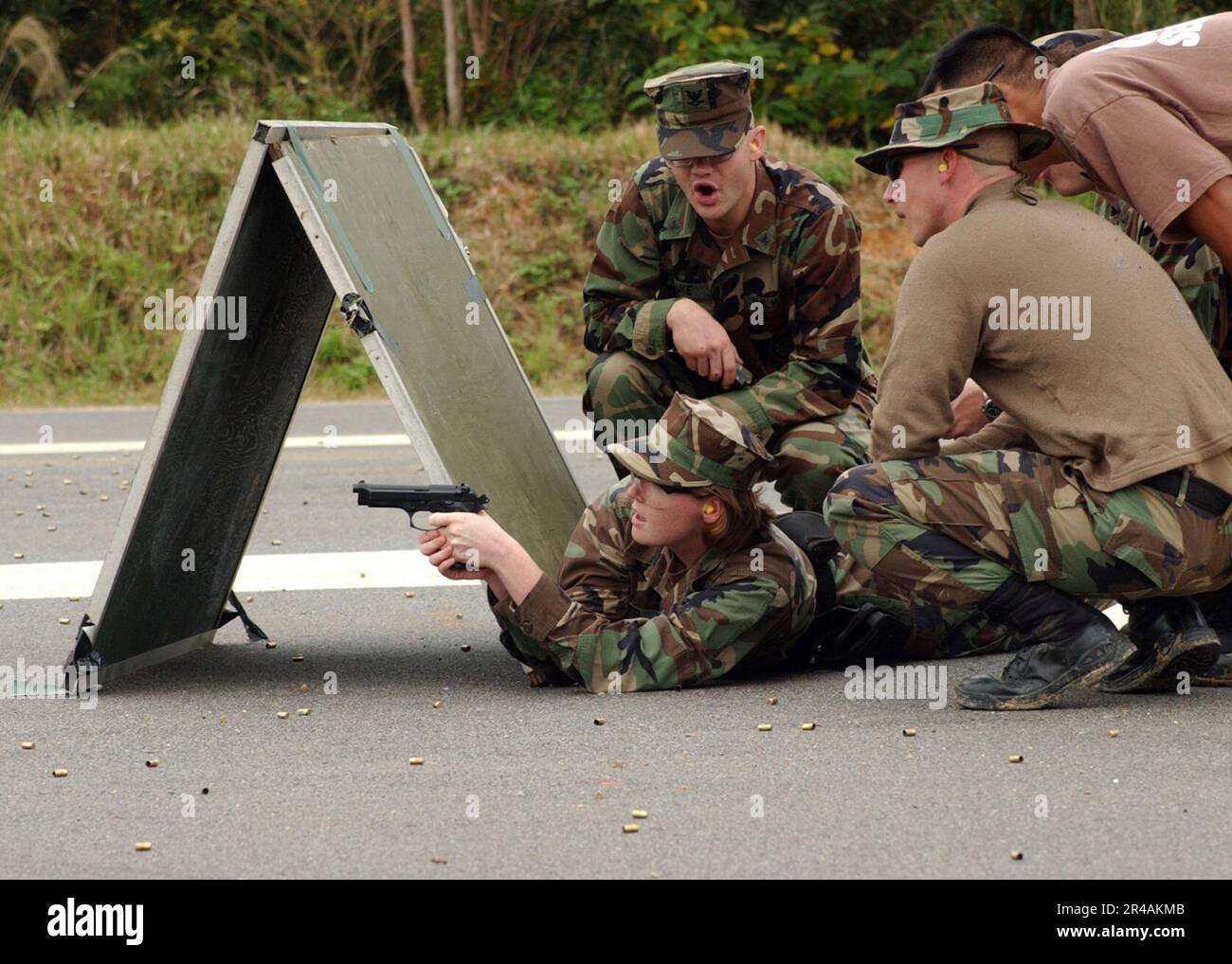 US Navy Range instructors assigned to Fleet Activities Okinawa, Japan ...