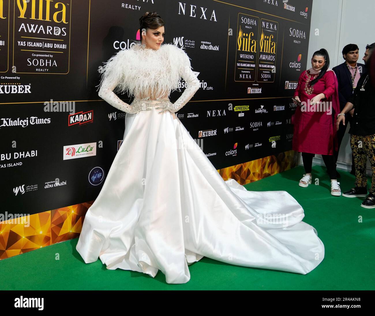 Bollywood actress Urvashi Rautela arrives to attend the 23rd ...