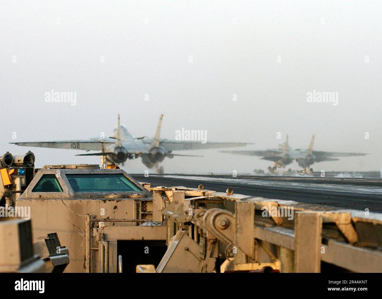 US Navy Two F-14B Tomcats assigned to the Swordsmen of Fighter Squadron ...