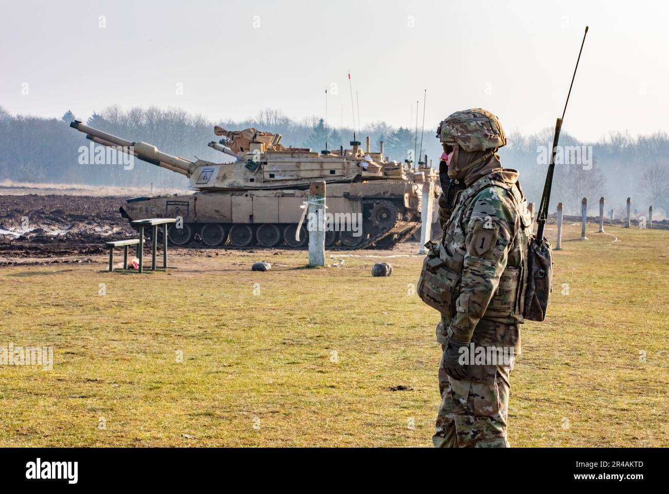 U.S. Army Sgt. 1st Class Blake McMutrie, a platoon sergeant assigned to ...
