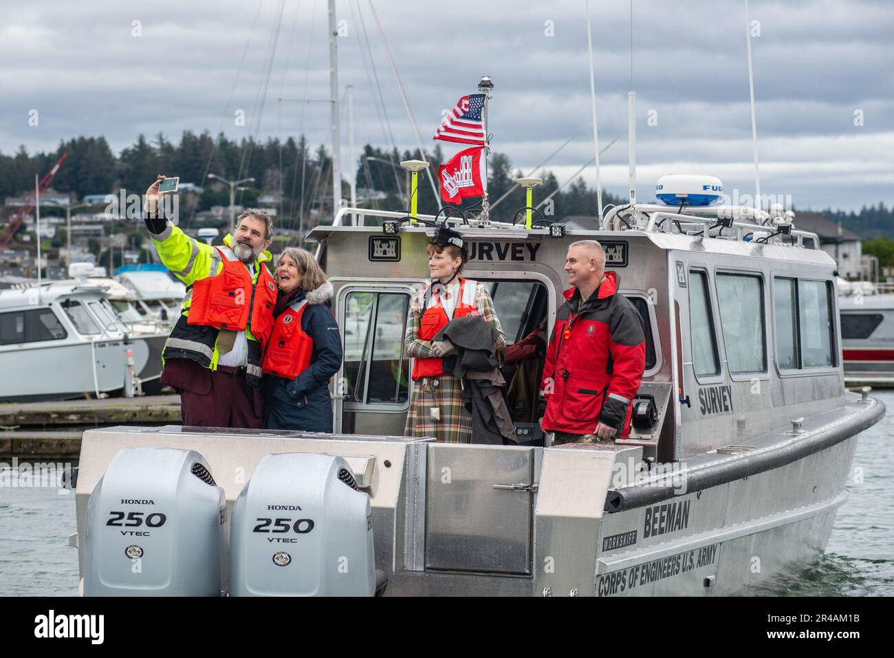 Pete Beeman (far left) and Christie Beeman (second from left), son and ...