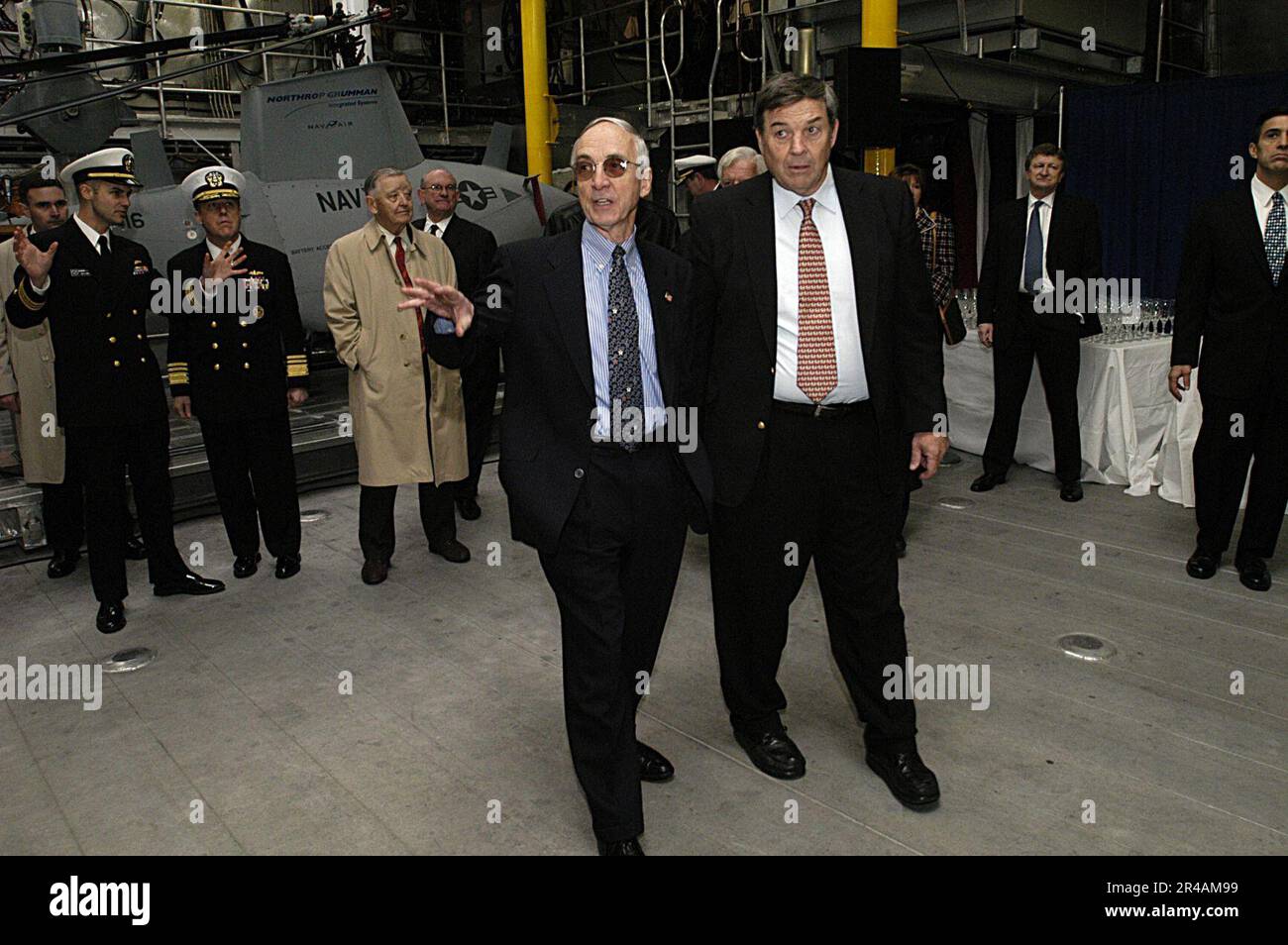 US Navy Secretary of the Navy (SECNAV) Gordon R. England, left, and Rep ...
