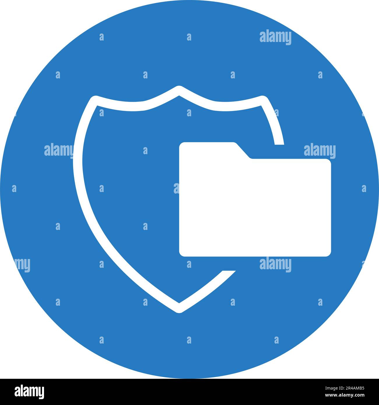 Shield file folder icon Stock Vector Images - Alamy