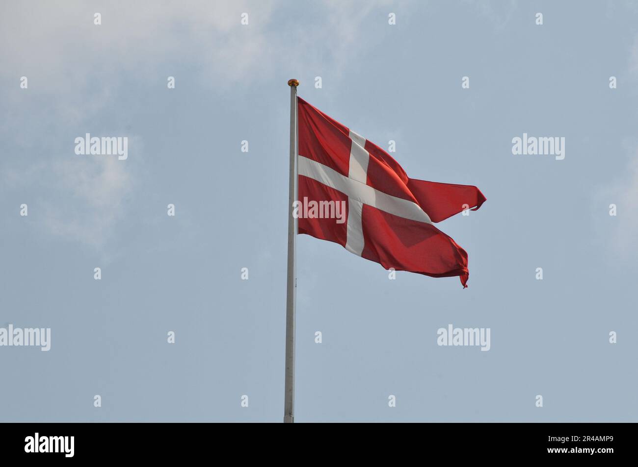 26 May 2023/ Danish flah´g or annebrog flays over danish capital ...