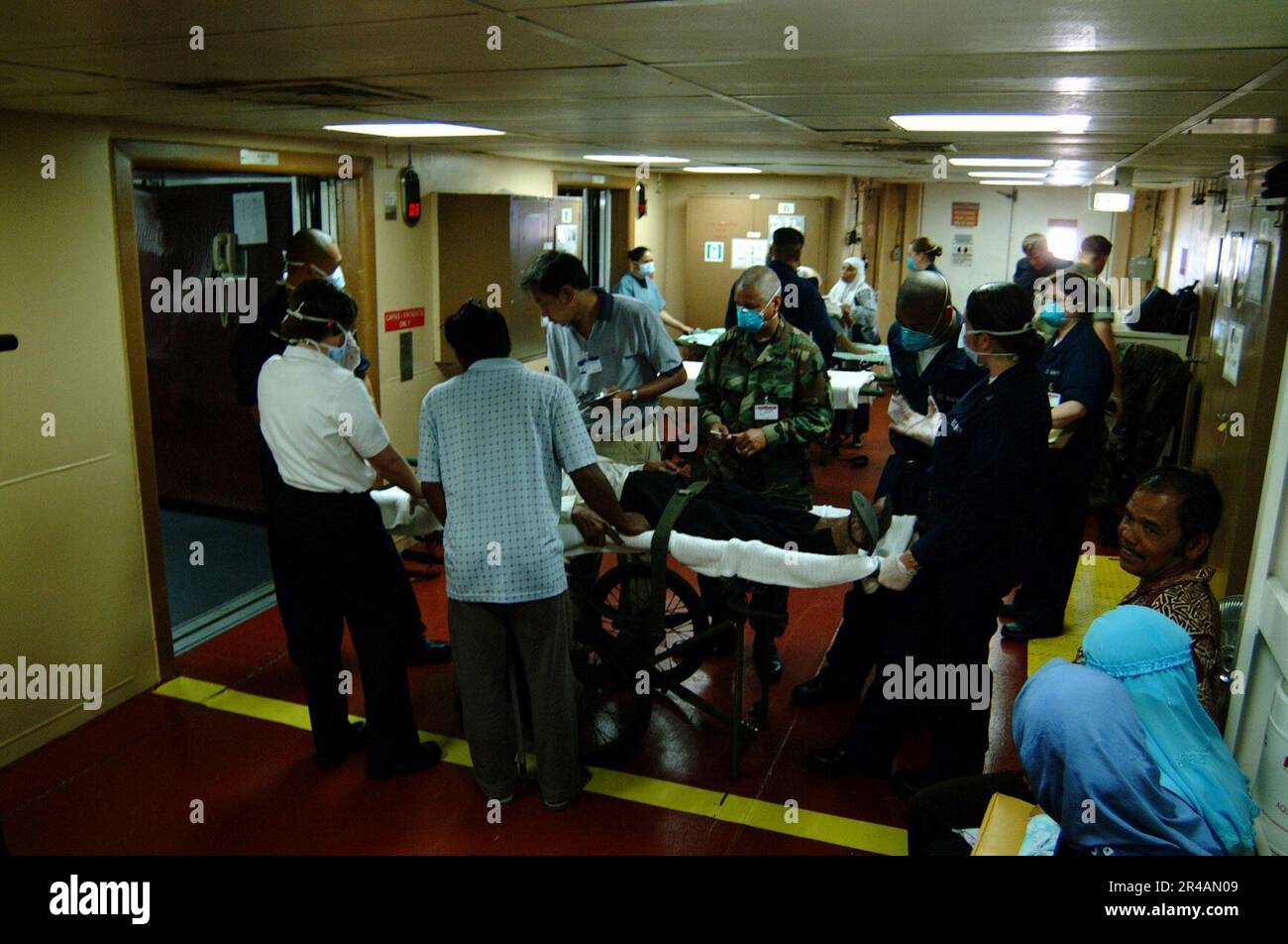 US Navy U.S. Navy Hospital Corpsmen, assigned to Navy Environmental and ...