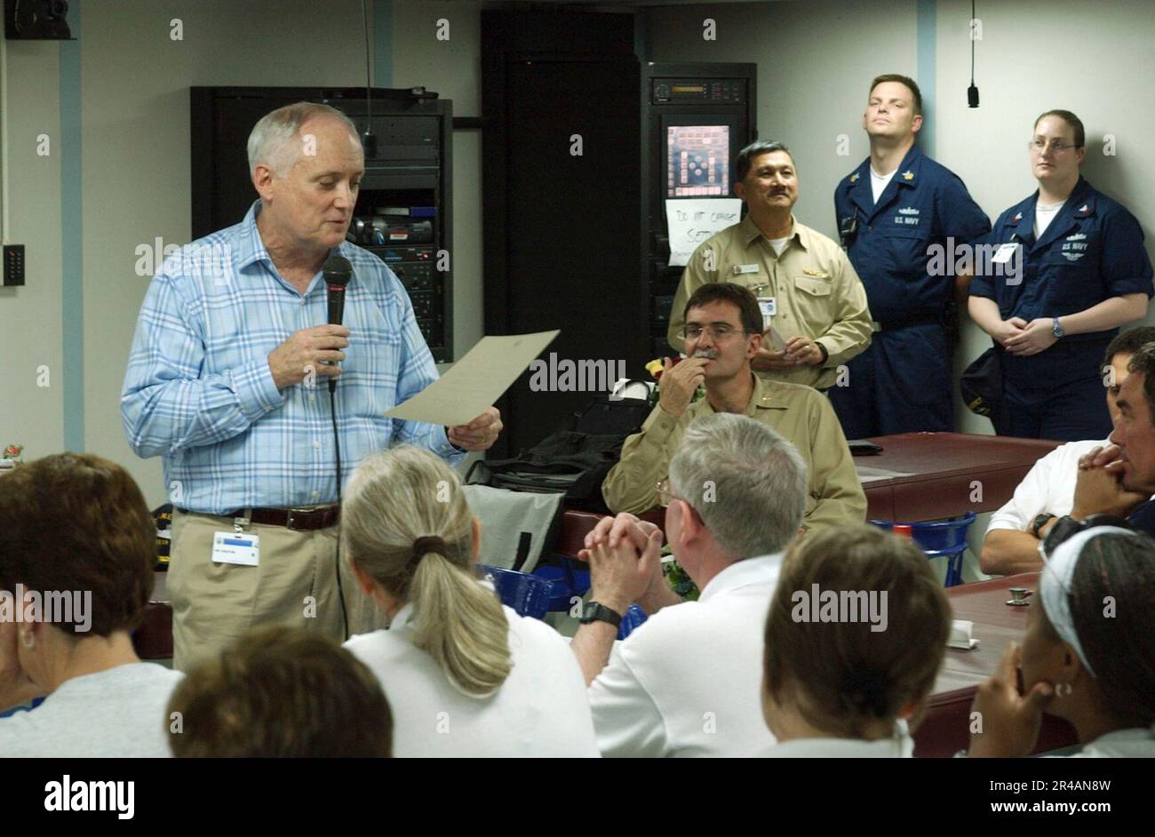 US Navy CEO of the non-governmental organization Project Hope, Dr. John ...