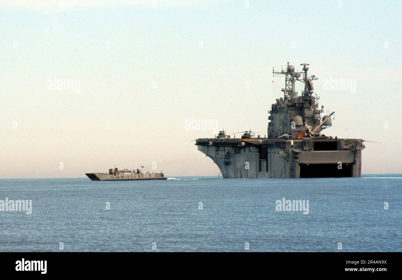 US Navy A Landing Craft Unit (LCU), assigned to Assault Craft Unit Two ...