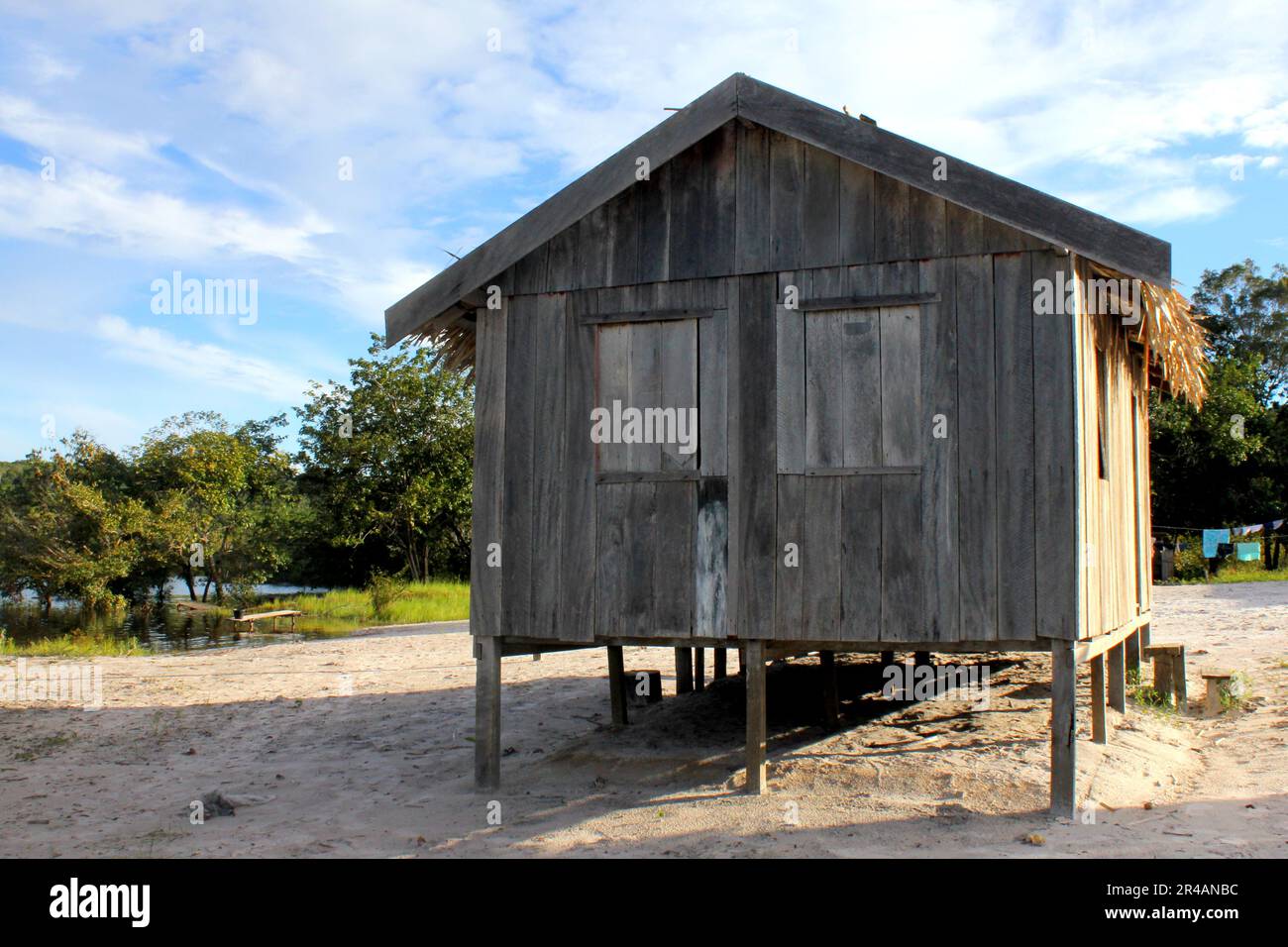 Capture the essence of Amazonian lifestyle with this wooden house along ...