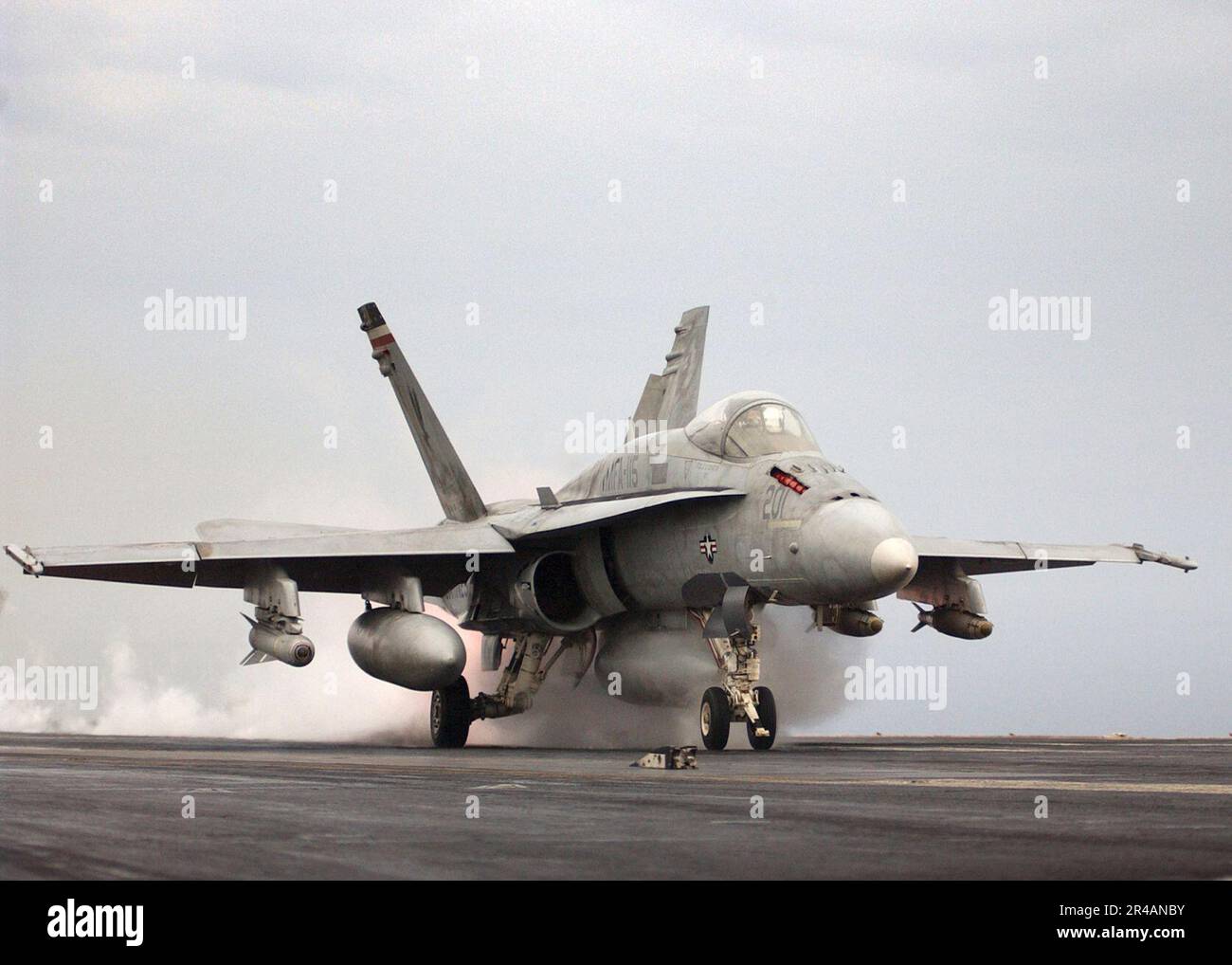 US Navy An F-A-18A- Hornet, assigned to the Silver Eagles of Marine ...