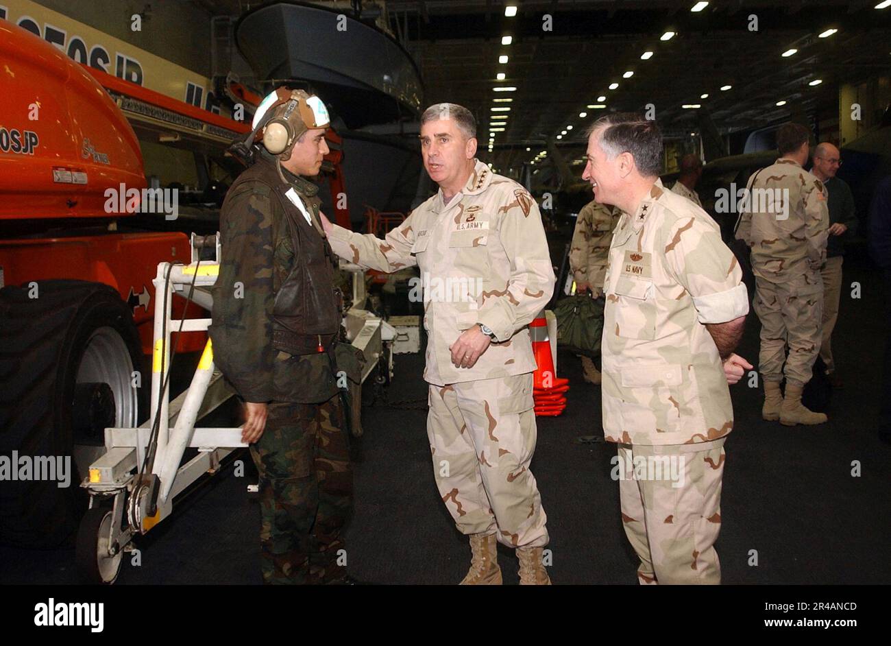US Navy Commander, U.S. Central Command, U.S. Army Gen. John Abizaid ...