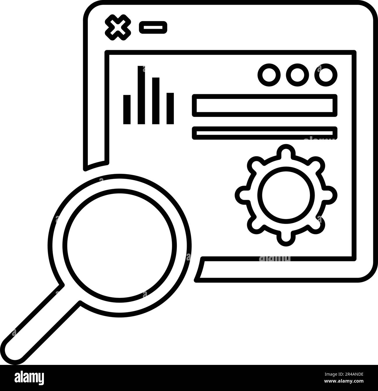 Business research icon - Beautiful vector design. Perfect use for web, print media, online ...