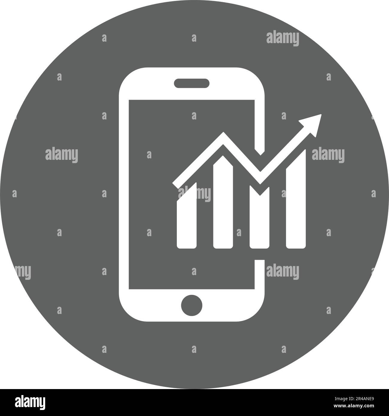 Smartphone, analysis, diagram, statistics icon - Beautiful vector ...