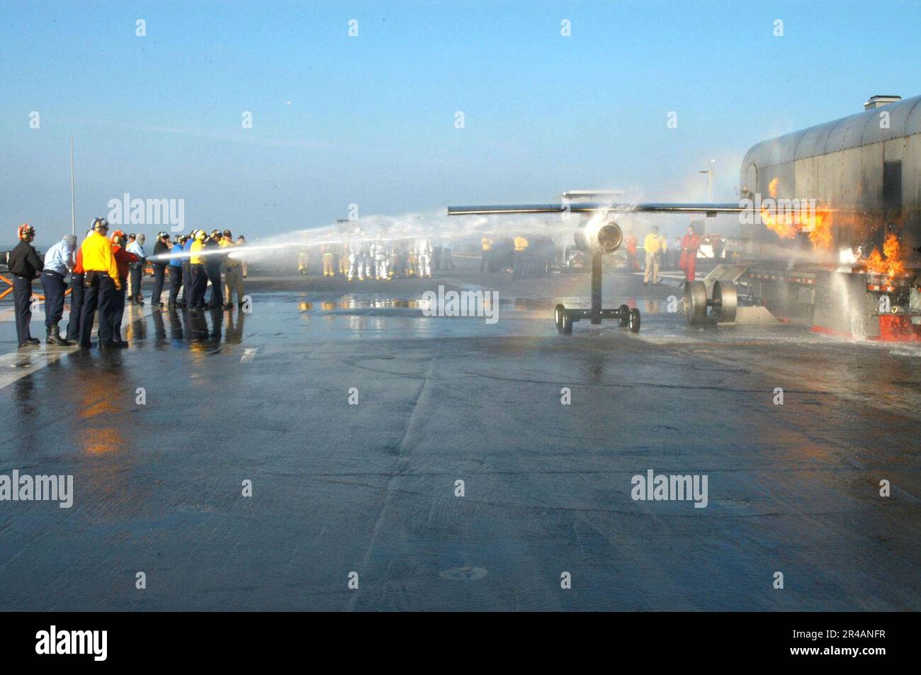 US Navy Sailors assigned to the USS Dwight D. Eisenhower's (CVN 69) Air ...