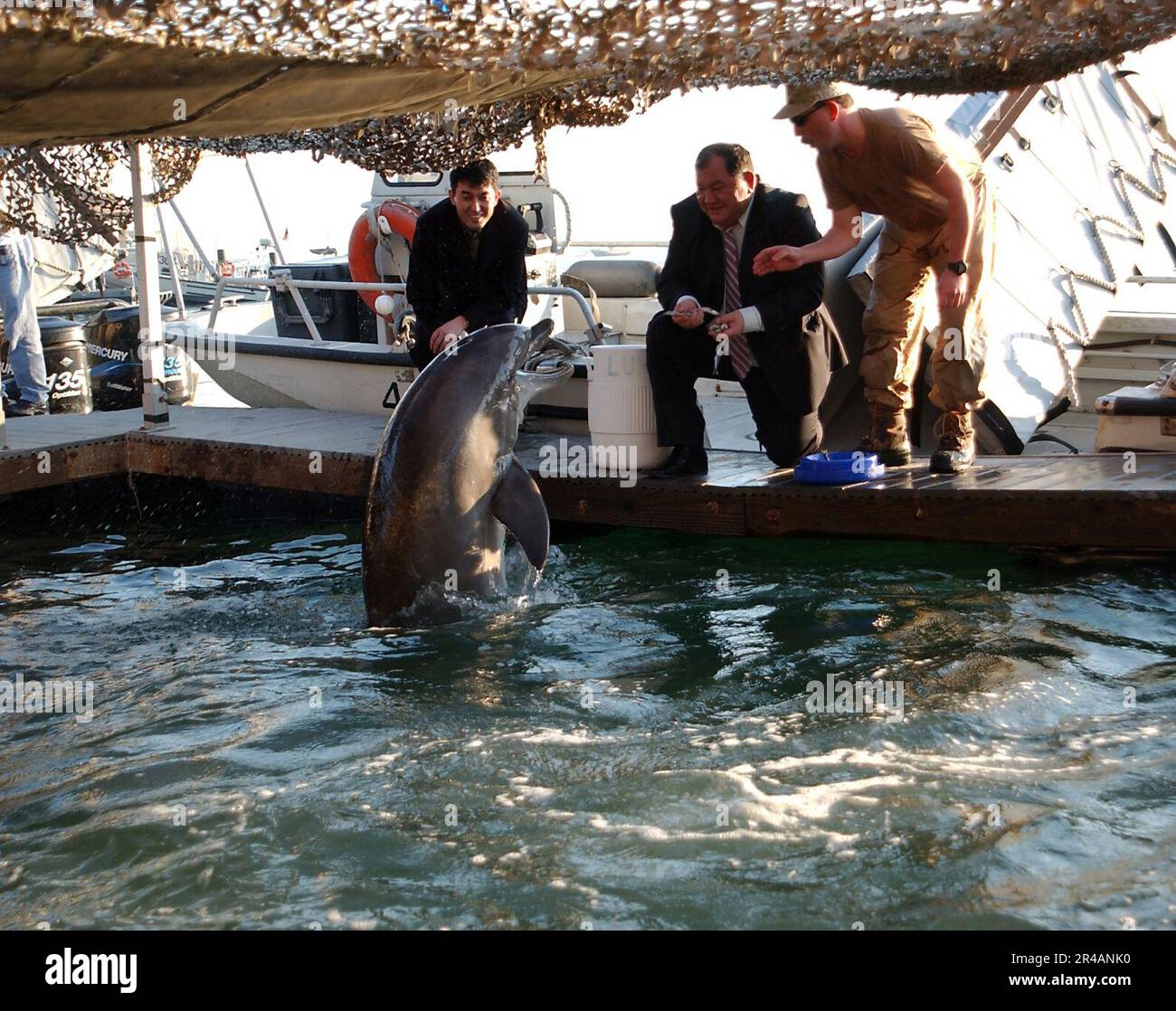 US Navy Commander, Naval Forces Kazakhstan, Rear Adm. Komratov Ratmir Alimkhanovitch, is ...