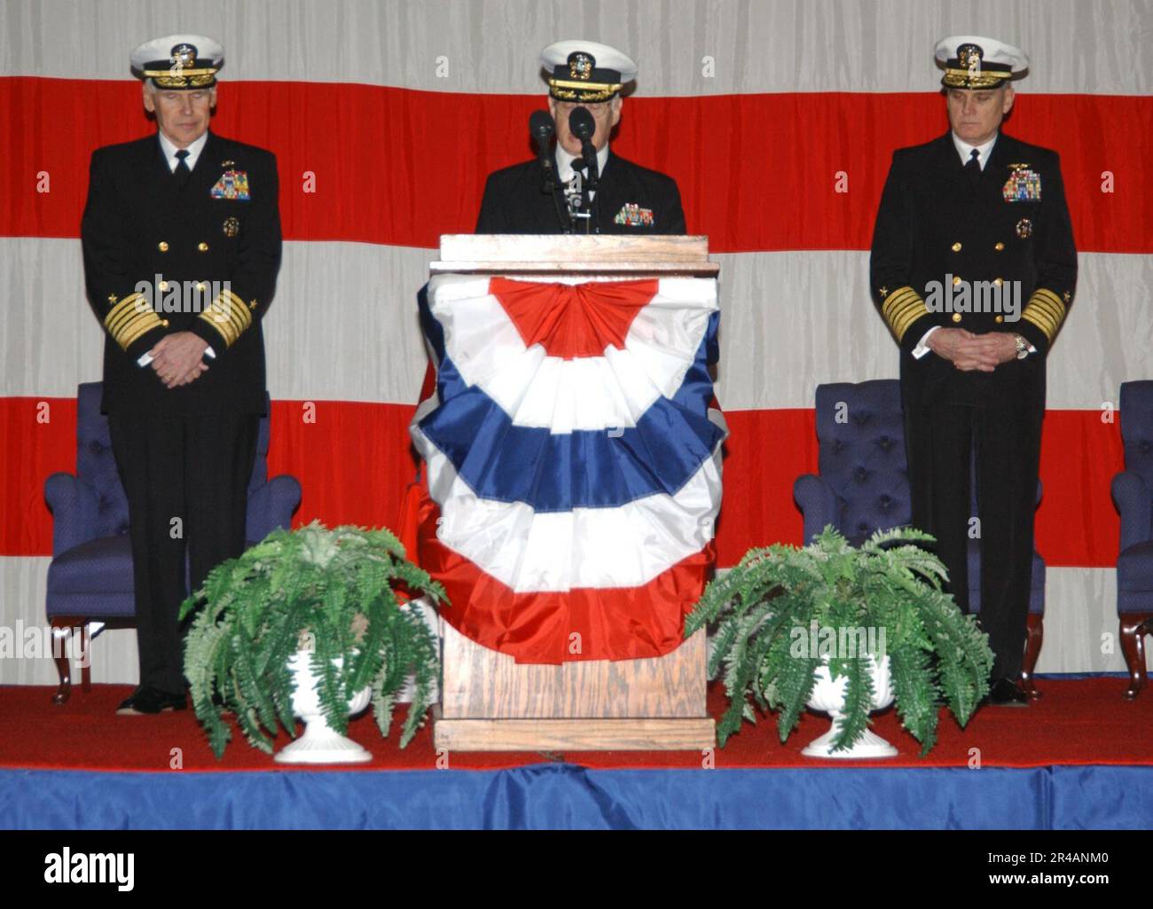 US Navy Adm. John B. Nathman, right, a native of San Antonio, Texas ...