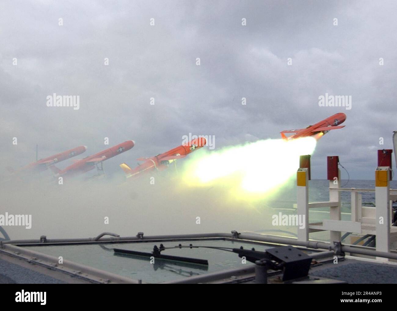 US Navy A BQM-74E Aerial Target Drone is launches using Jet Assist Take ...