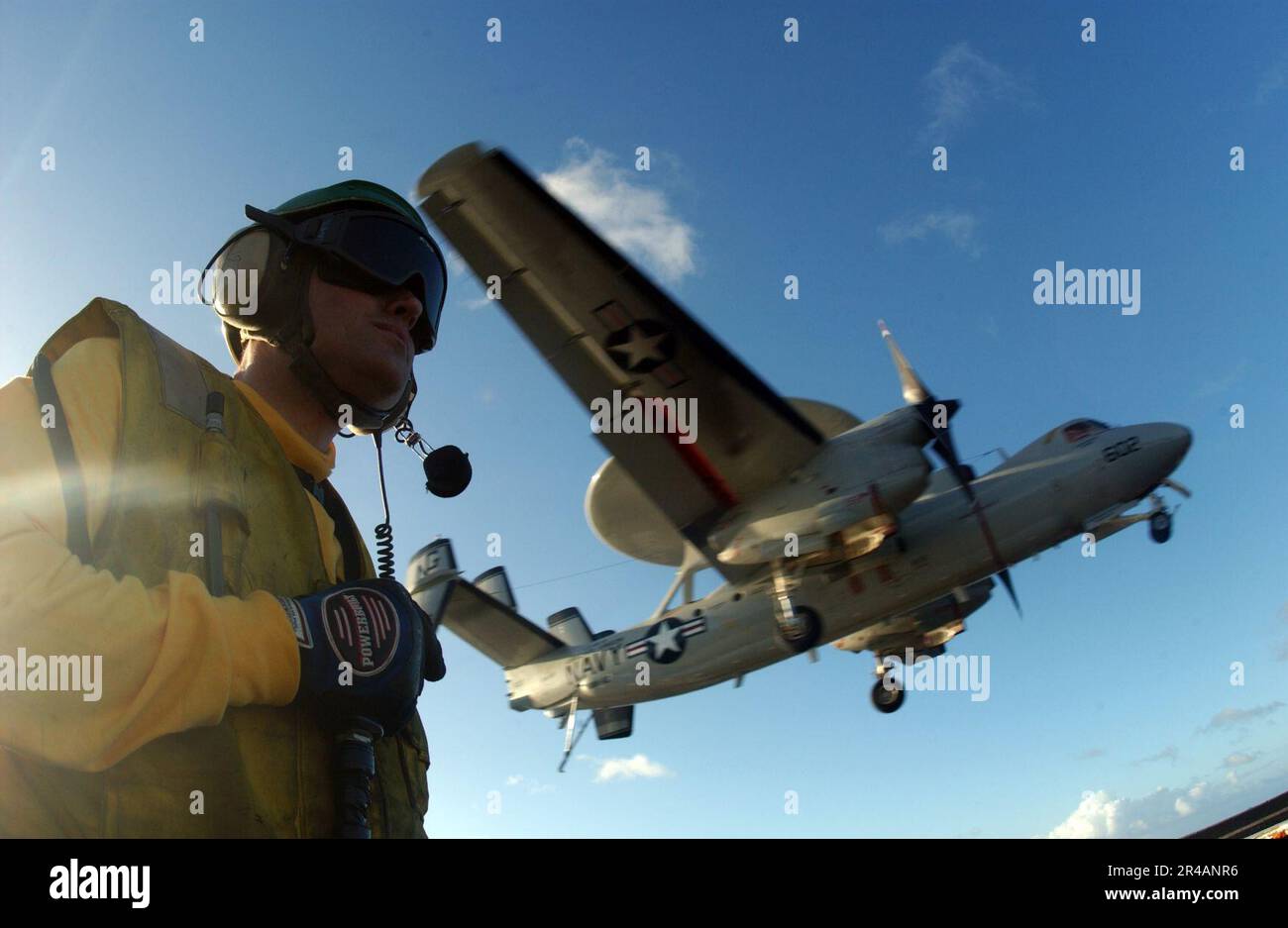 US Navy Arresting Gear Officer Stock Photo - Alamy