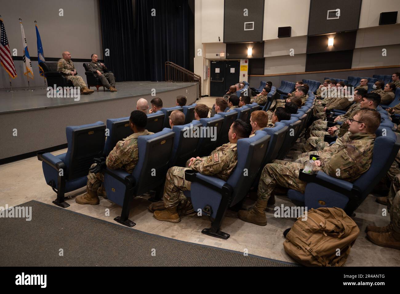 U.S. Air Force Chief Master Sgt. Steve Cenov (left), 8th Air Force command chief, and Lt. Gen ...