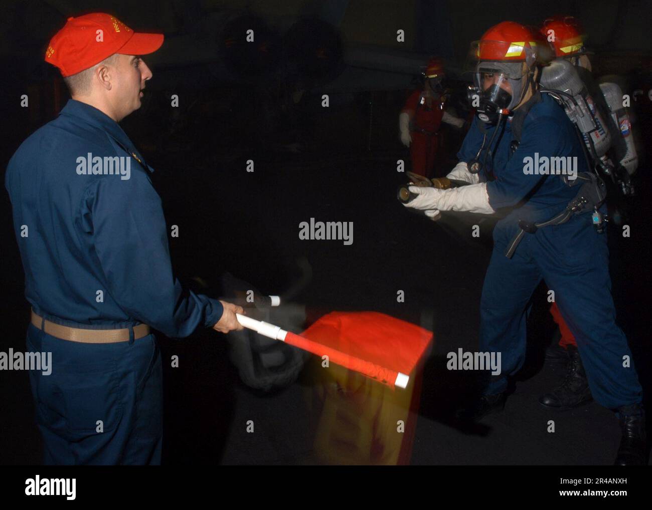 US Navy Damage Control Training Team member Stock Photo - Alamy