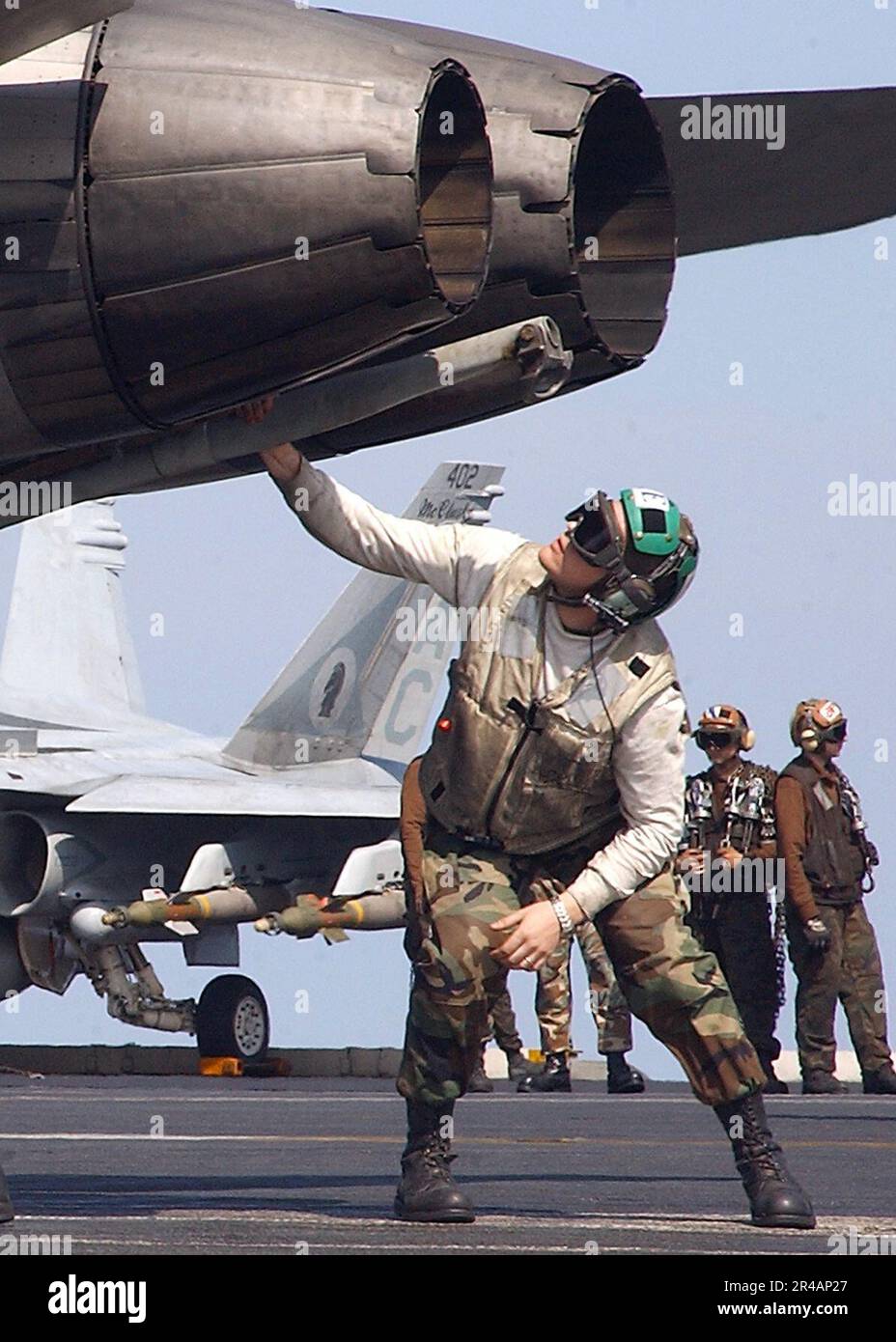 US Navy A U.S. Marine squadron troubleshooter conducts a final ...