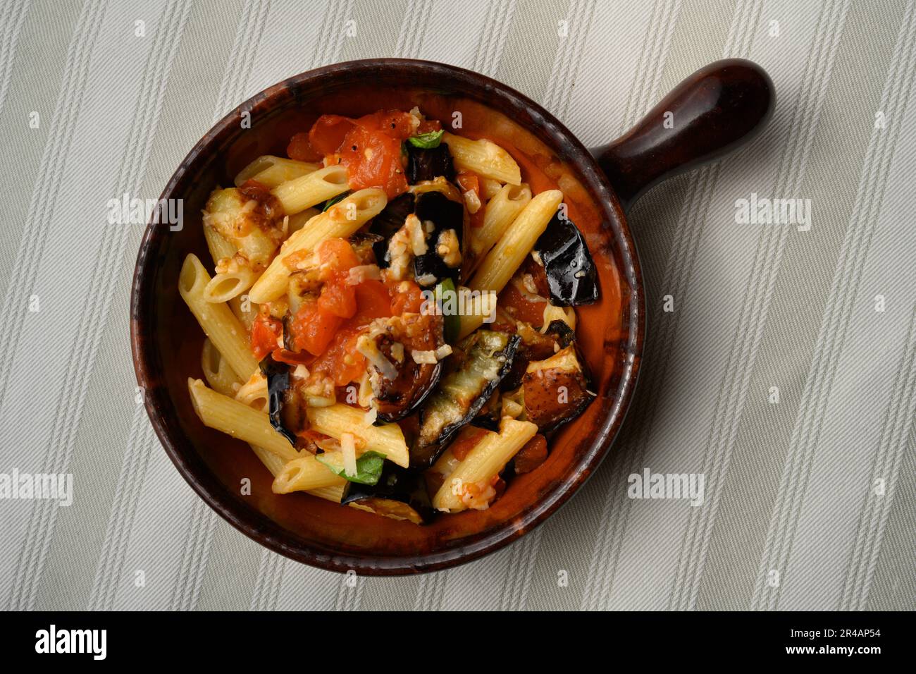 Pasta alla Norma or Penne Rigate with Eggplant and Tomato Sauce and ...