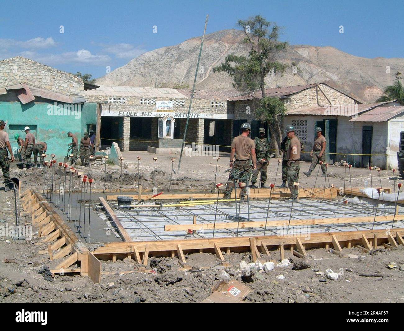 US Navy Seabees assigned to Naval Mobile Construction Battalion One ...