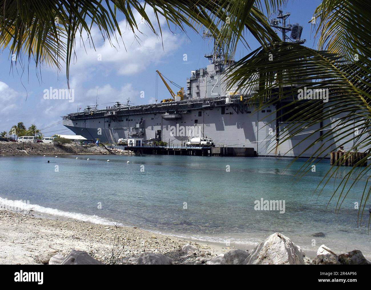 US Navy The amphibious assault ship USS Saipan (LHA 2) moored to the ...