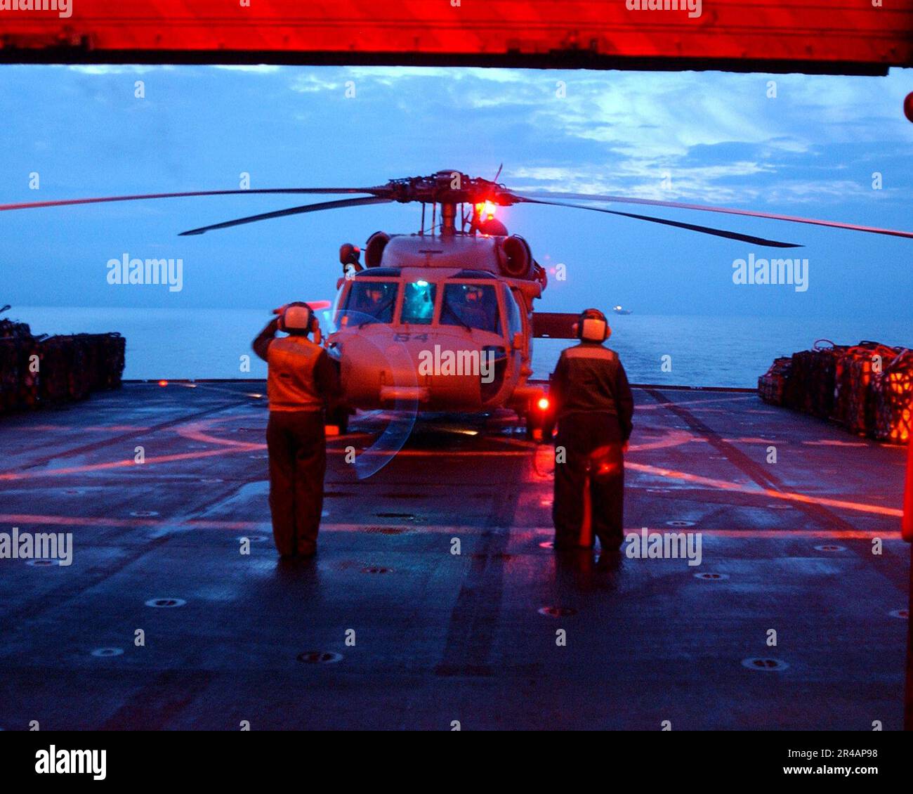 US Navy Sailors assigned to Helicopter Combat Support Squadron Six (HC ...