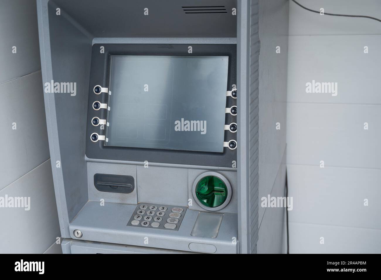 Modern ATM with contactless access function. No people Stock Photo - Alamy