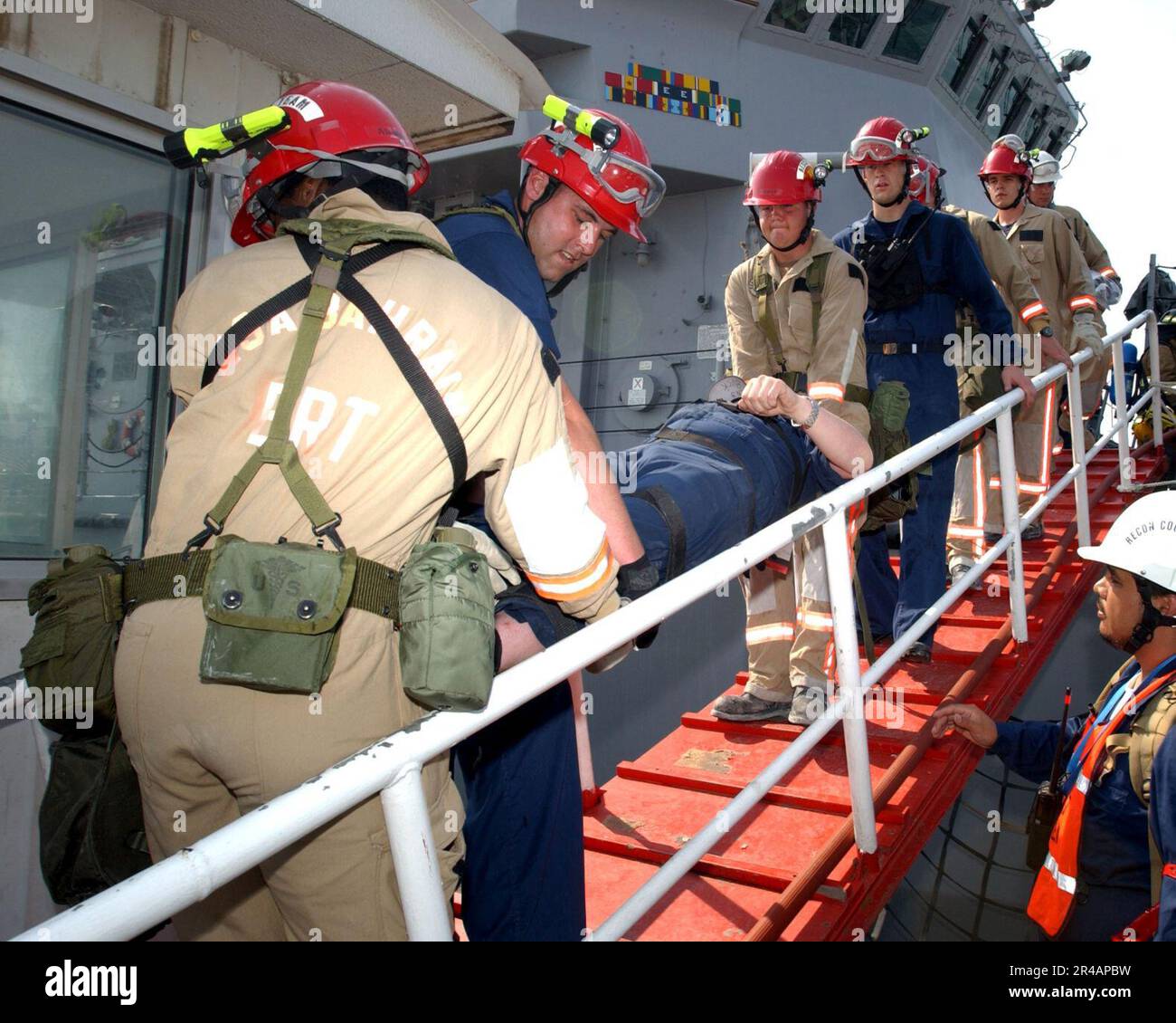 US Navy Members of Naval Support Activity (NSA) Bahrain's Emergency ...