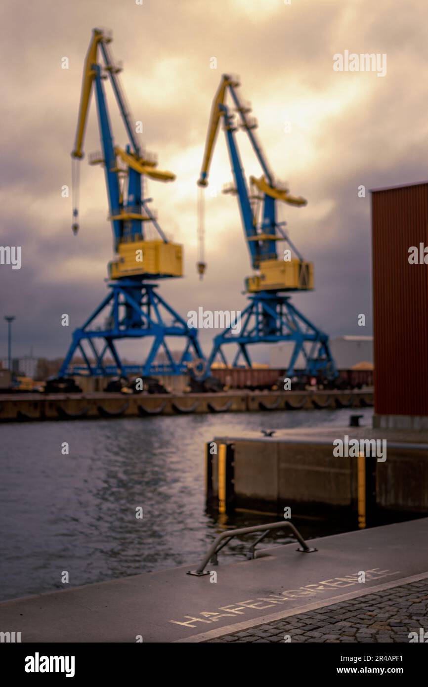 Marking of the port boundary in the industrial port of the Hanseatic ...