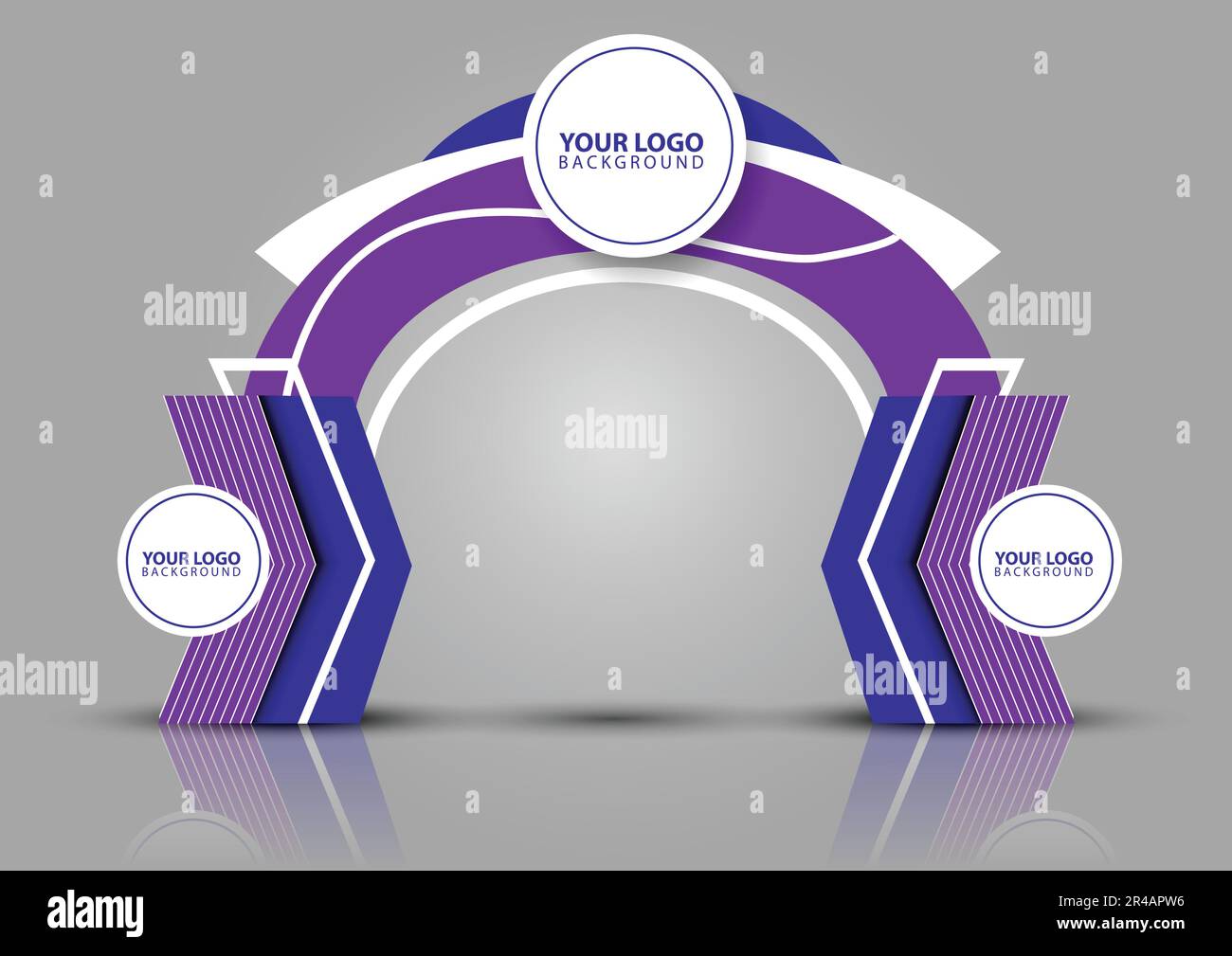 exhibition stand Gate entrance vector with for mock up event display ...