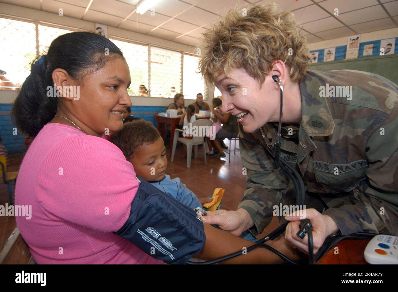 US Navy Lt. Cmdr. a nurse assigned to Operational Health Support Unit ...