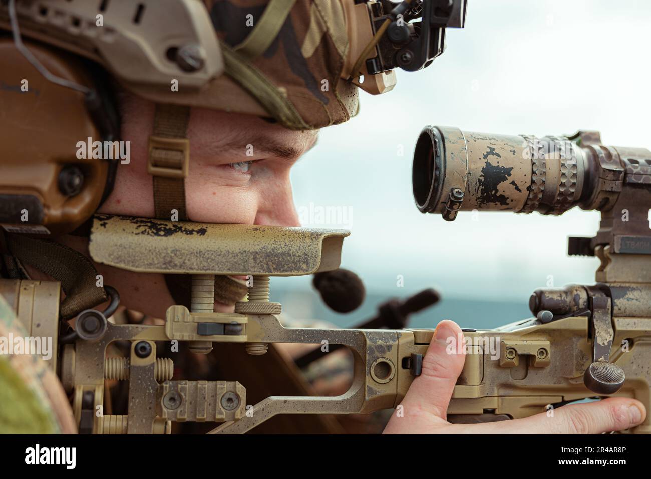 U.S. Marine Corps Cpl. Adam Hytrek, a scout sniper with Battalion ...