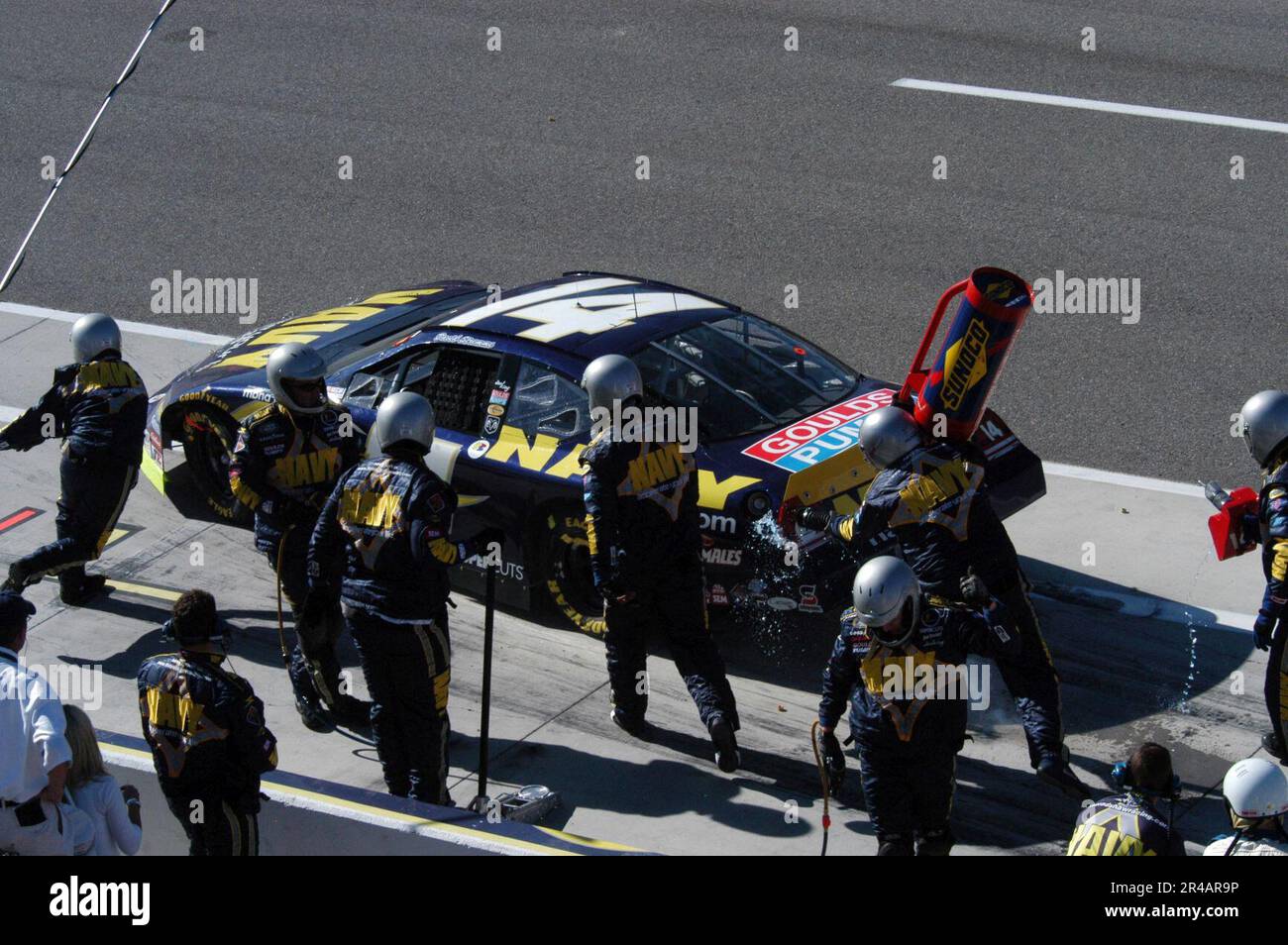 US Navy Team members of the FitzBradshaw NASCAR Busch Series Race Team ...
