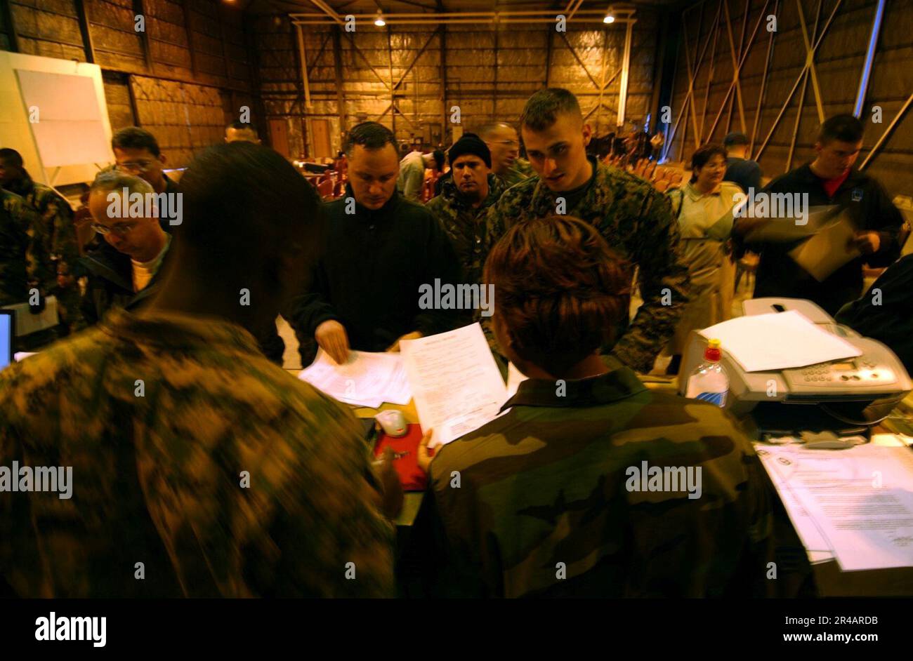 US Navy Joint Reception Personnel assigned to Osan Air Force Base ...