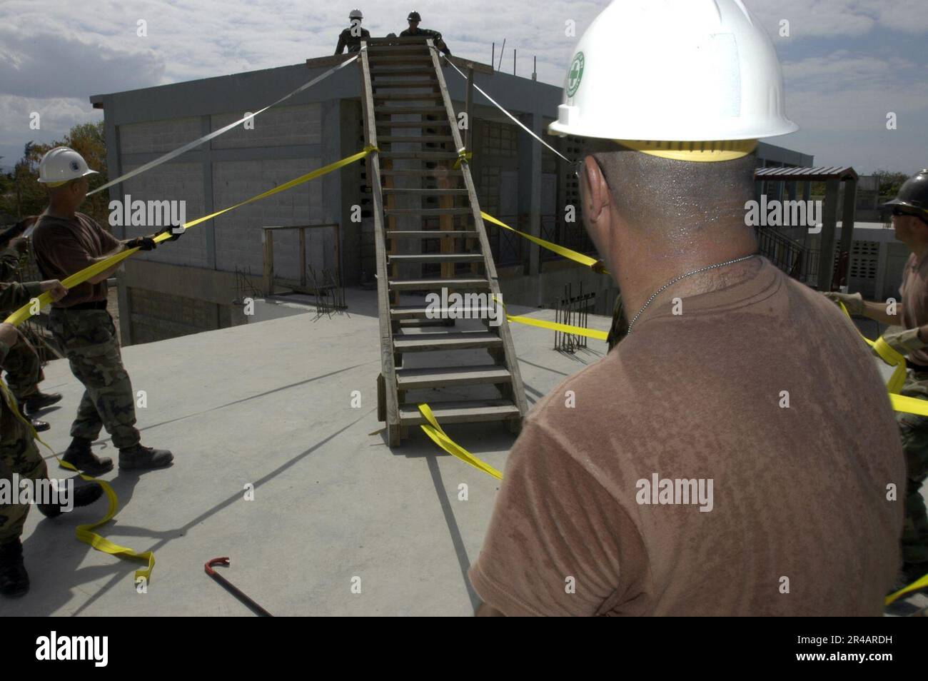 US Navy Task Force Commander, Exercise New Horizons 2005, Capt. center ...