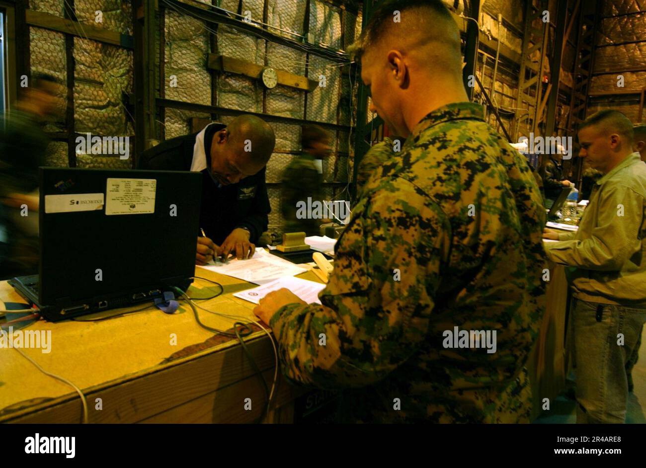 US Navy Yeoman 1st Class assigned to Joint Reception Personnel, Osan ...