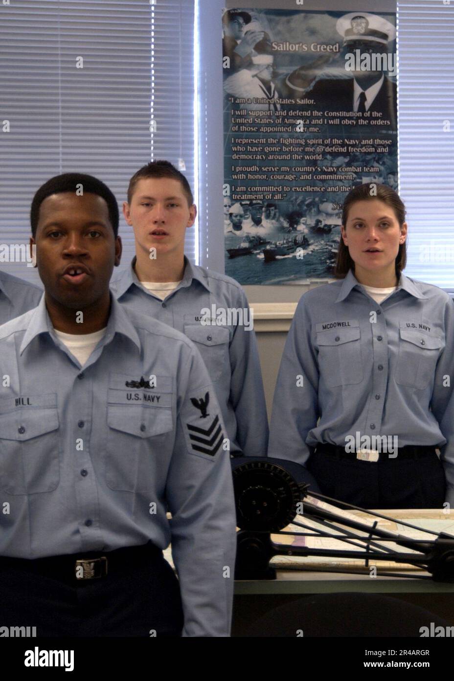 US Navy Students attending QuartermaA School class 05060, at the Center ...