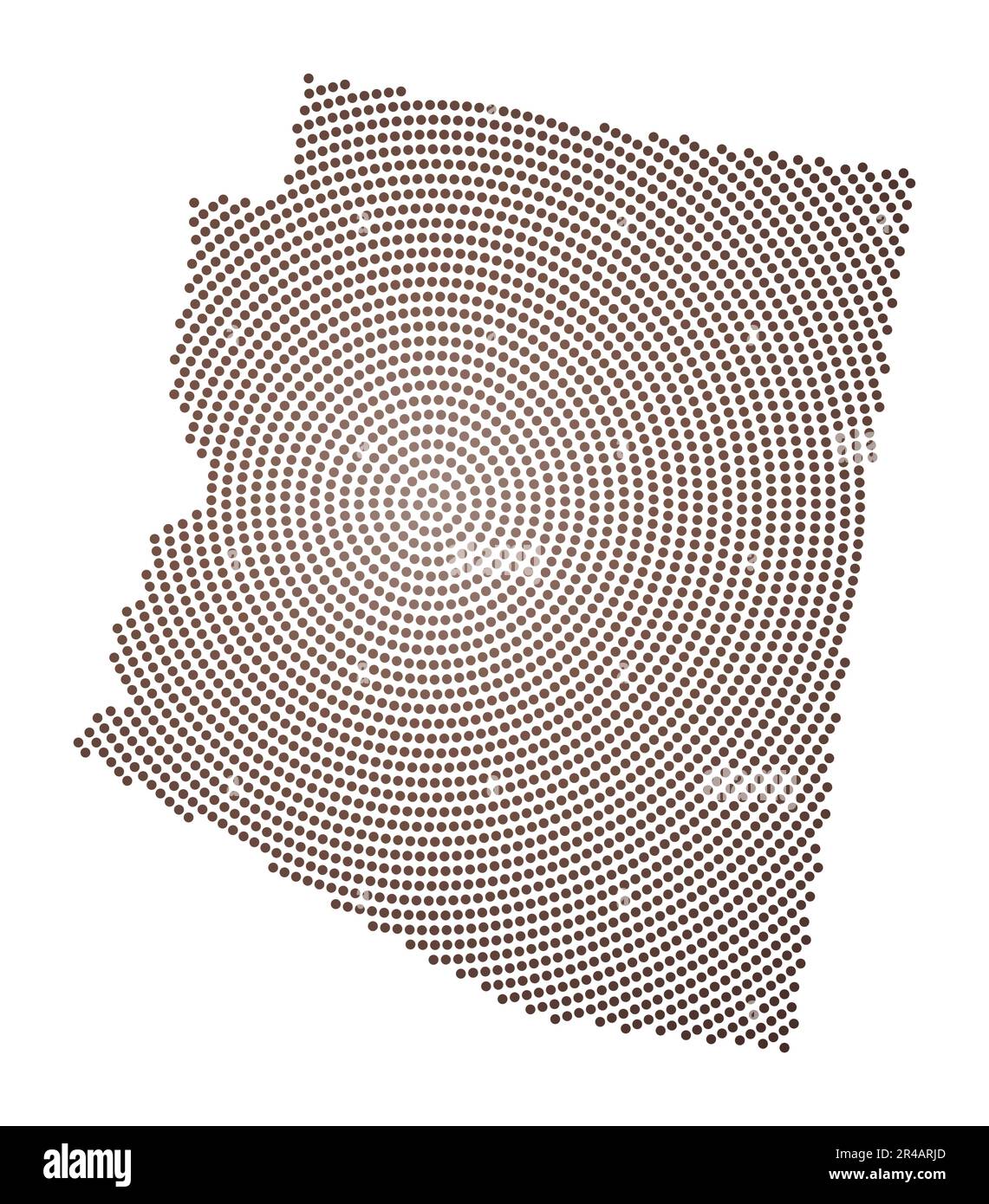 Arizona dotted map. Digital style shape of Arizona. Tech icon of the US ...