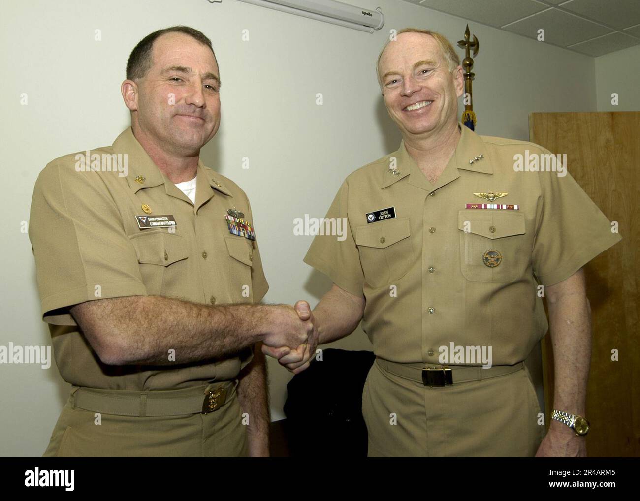 US Navy Chief of Naval Reserve Force, Vice Admiral John Cotton ...